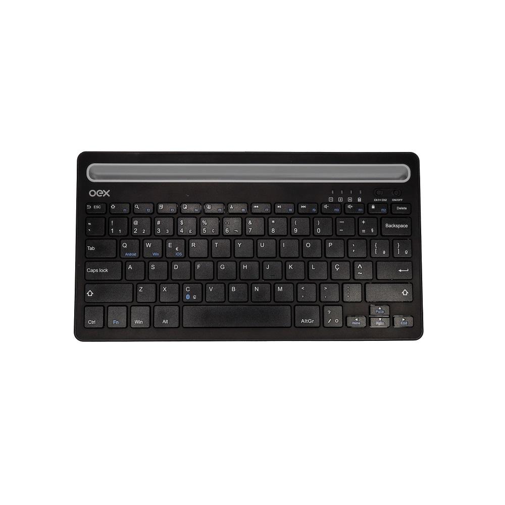 Teclado Bluetooth Recarregável TC502 Plus, para Pc, Tab, Smart, Preto ...