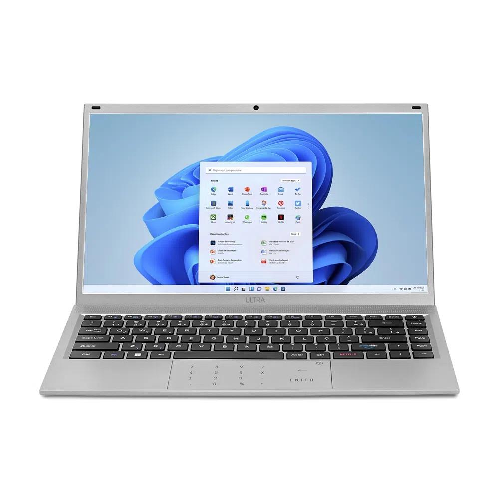Notebook 14" Multilaser Ultra UB445, Core i3-10110U, Memória 8GB, SSD ...